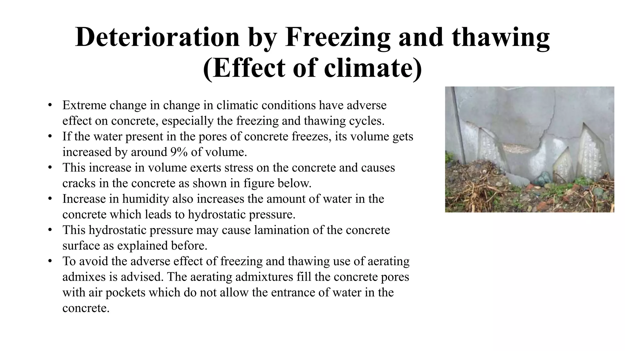 Deterioration of concrete ppt | PPTX