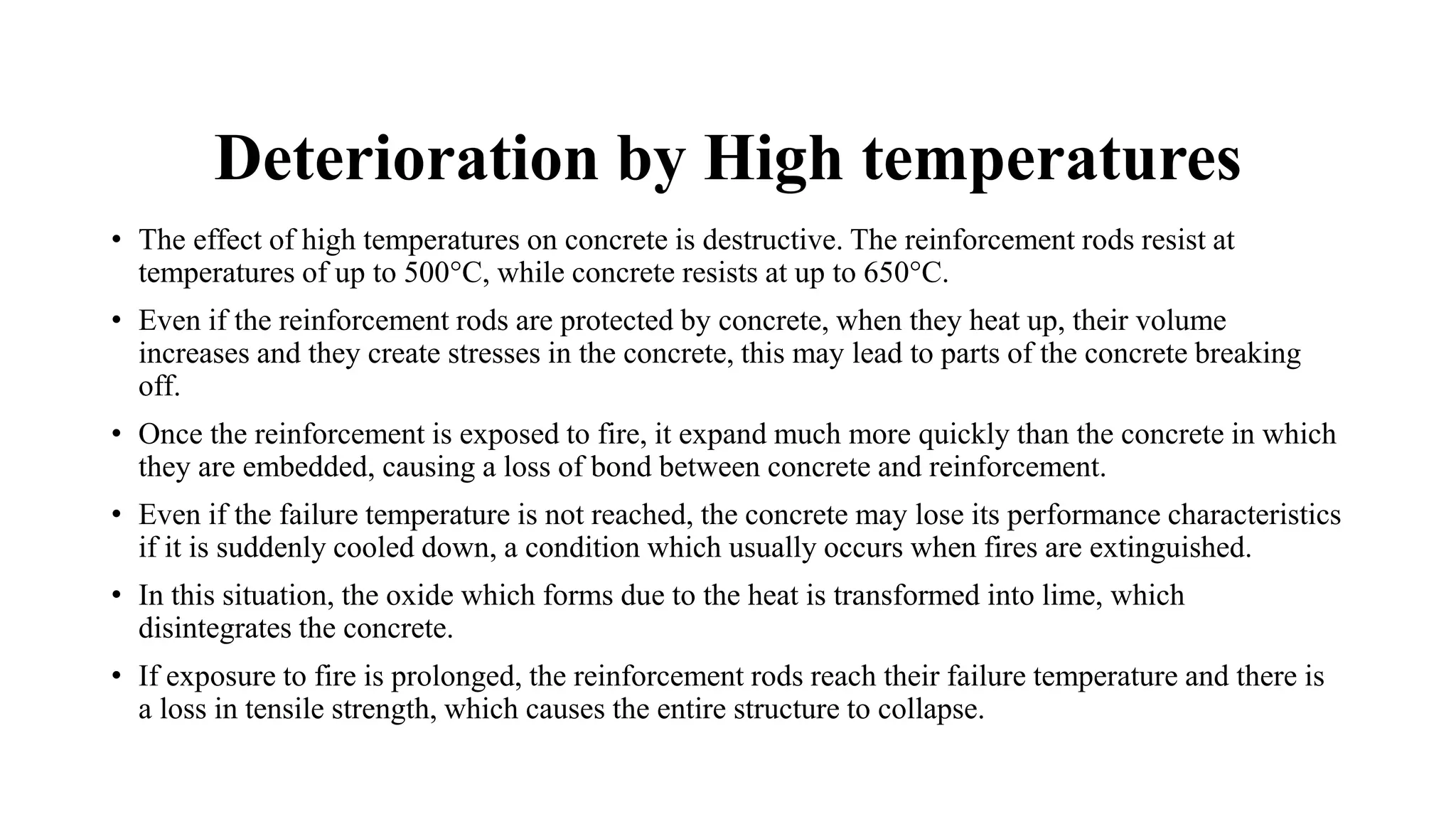 Deterioration of concrete ppt | PPTX | Geology | Science
