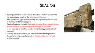 Deterioration of concrete ppt | PPTX