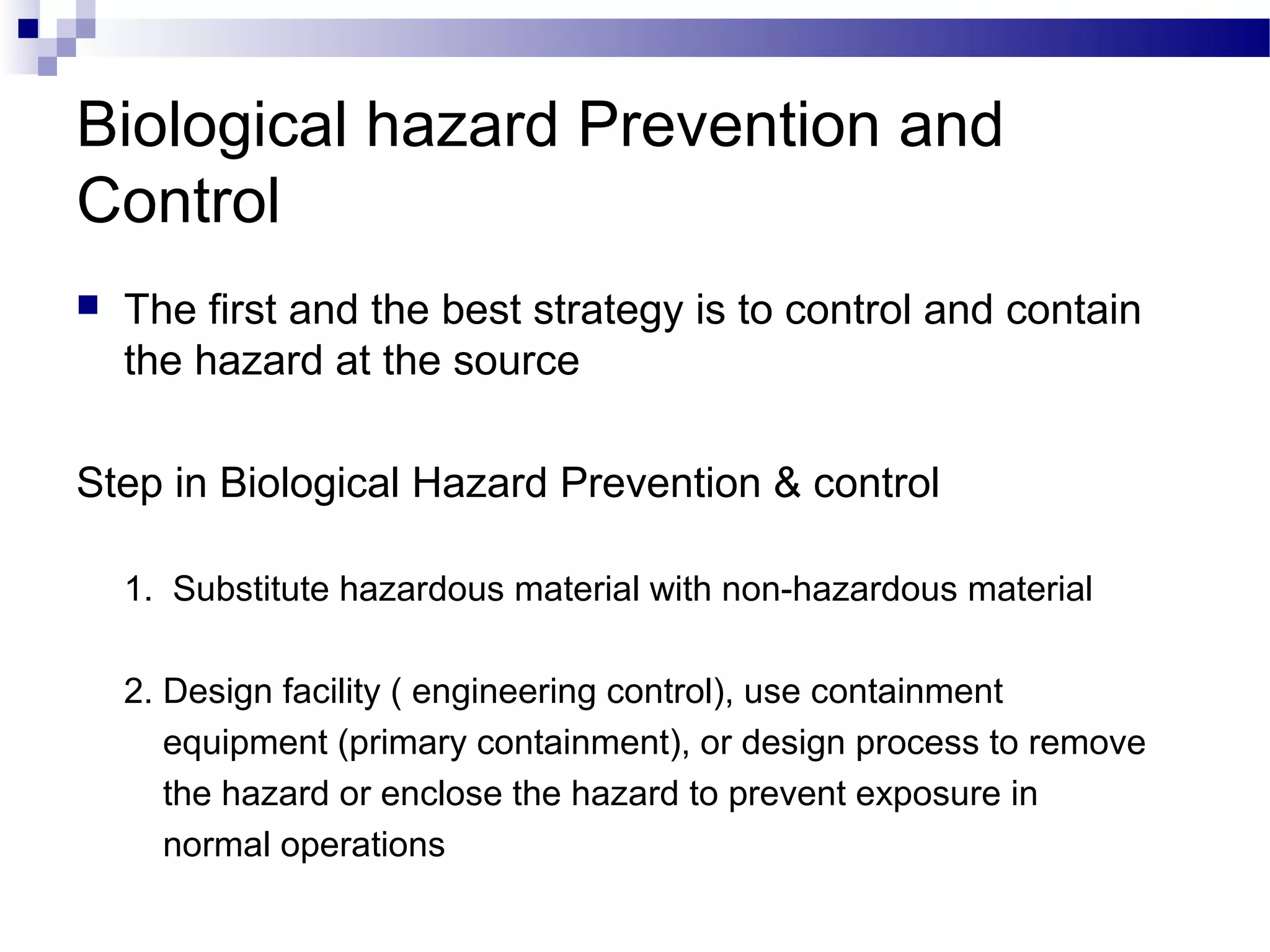 Module 4 primary contaiment and other hazard | PPT