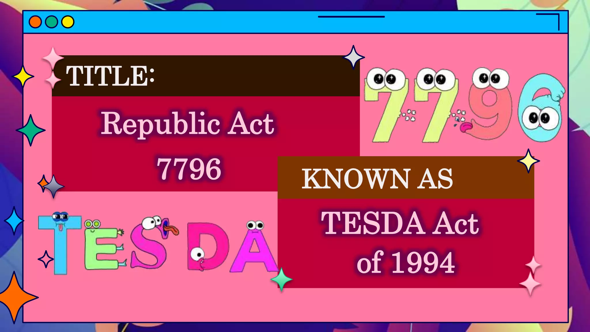 RA 7796: TESDA ACT OF 1994 | PPTX