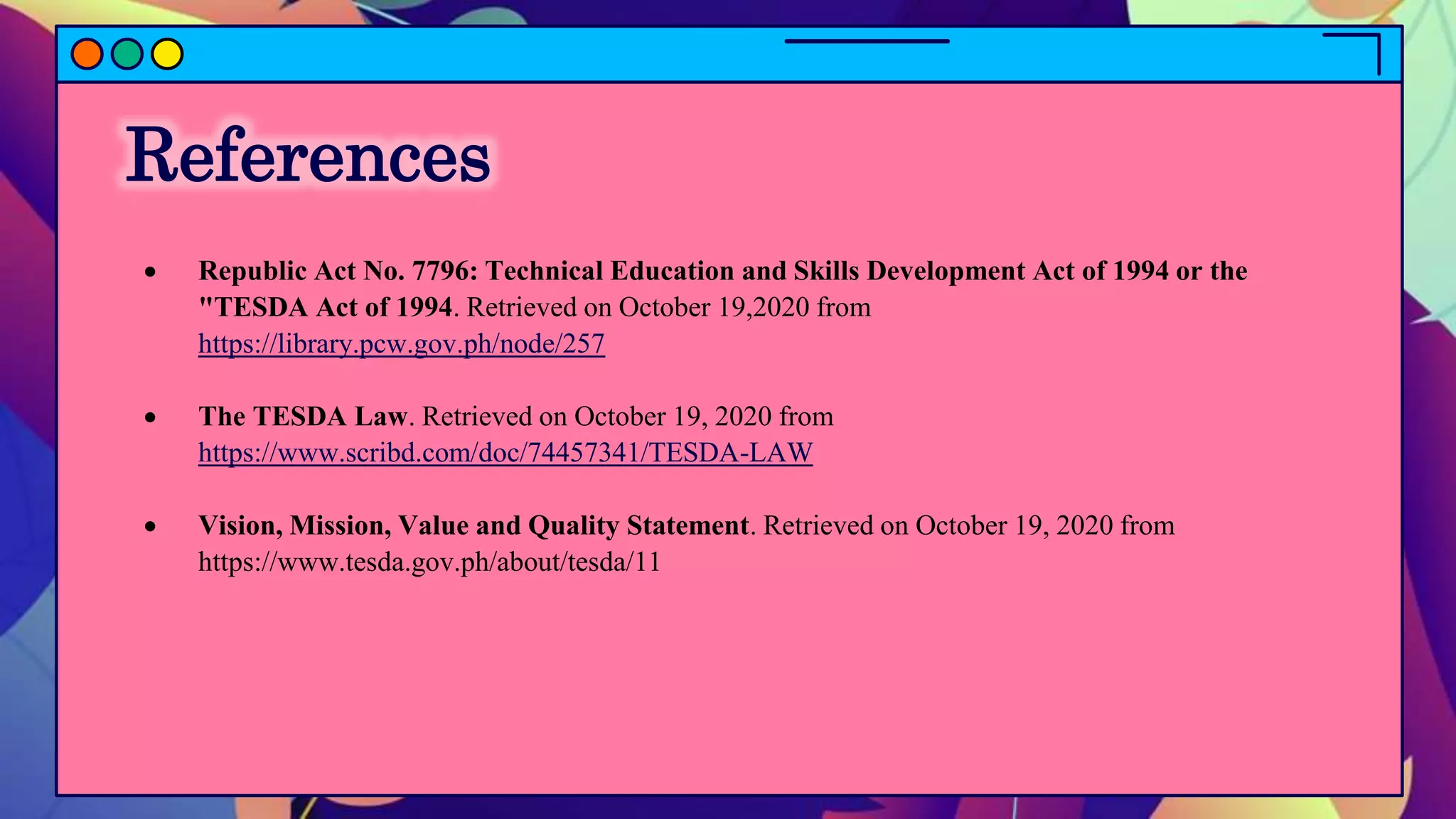 RA 7796: TESDA ACT OF 1994 | PPTX