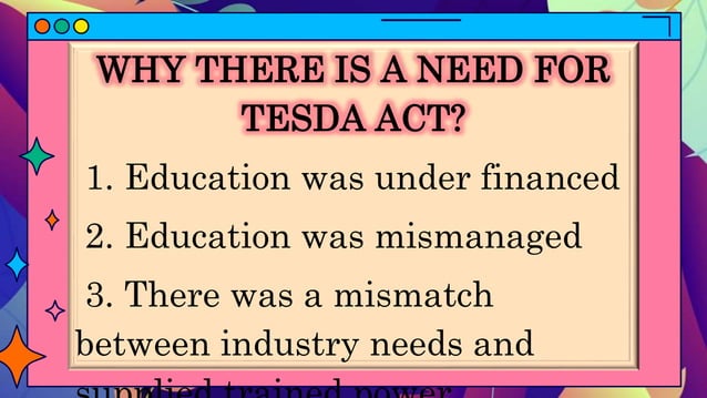 RA 7796: TESDA ACT OF 1994 | PPTX
