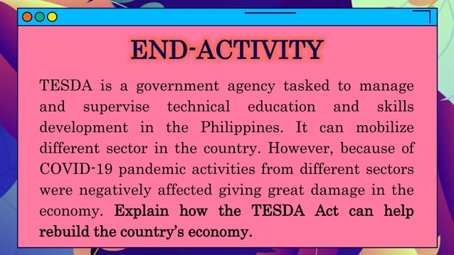 RA 7796: TESDA ACT OF 1994 | PPTX