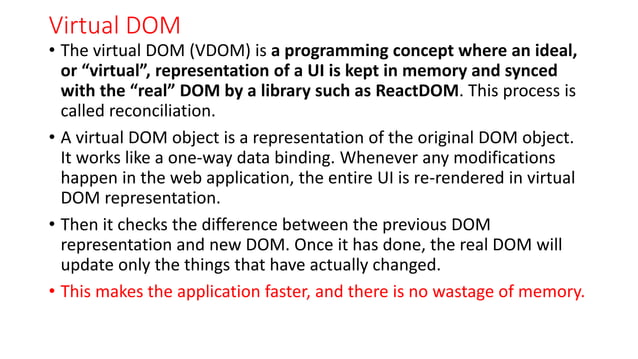 Reactjs notes.pptx for web development- tutorial and theory | PPT