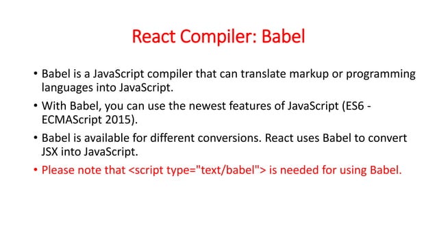 Reactjs notes.pptx for web development- tutorial and theory | PPT
