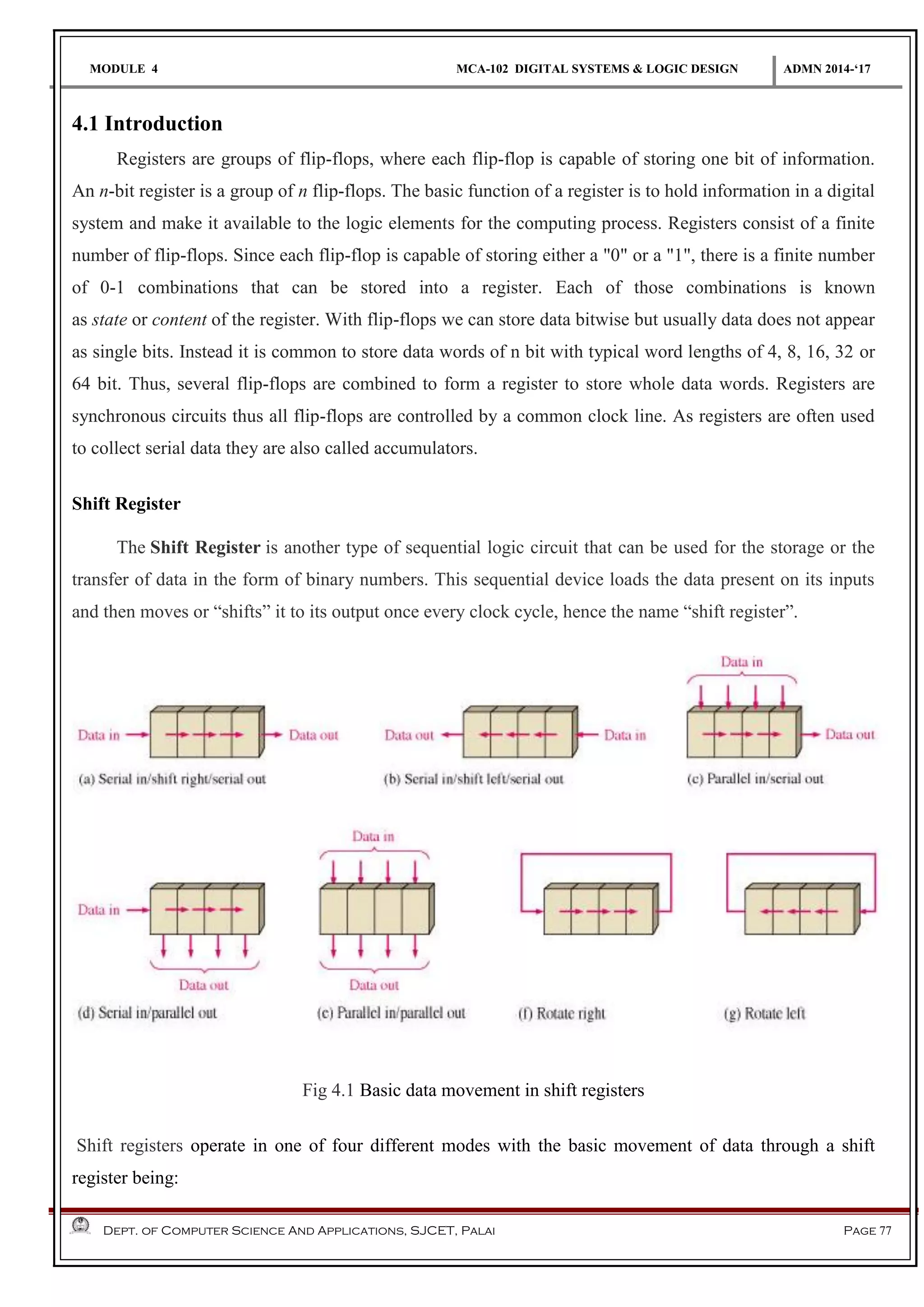 Module 4 registers and counters | PDF