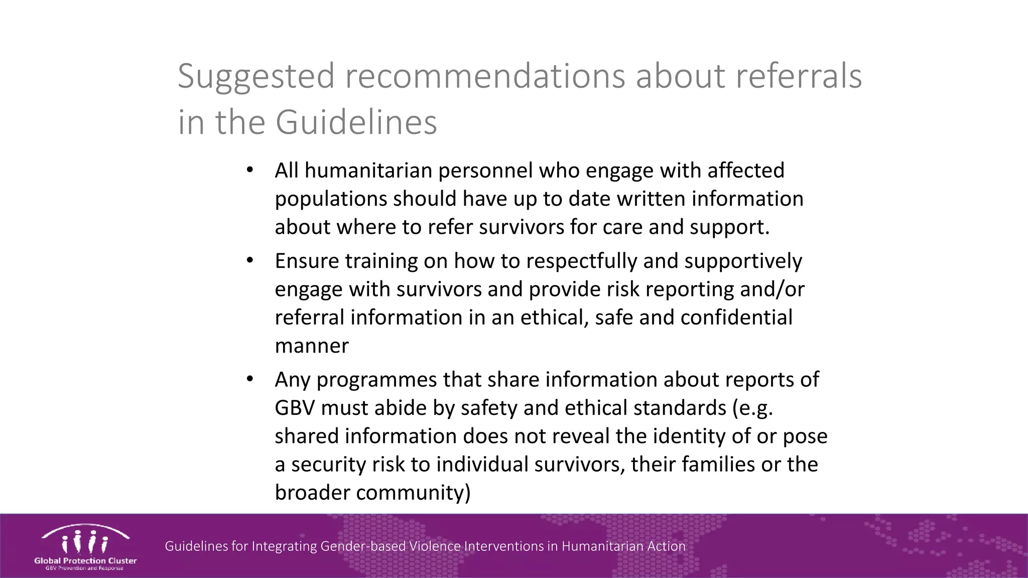 Module 4: Responding to a GBV disclosure as a non-GBV specialist | PPTX