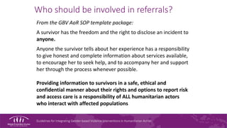 Module 4: Responding to a GBV disclosure as a non-GBV specialist | PPTX