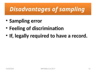Module 4 presentation on sampling methods | PPTX