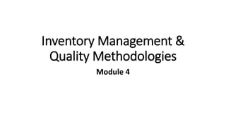 Module 4 Session 1 operations management | PPT