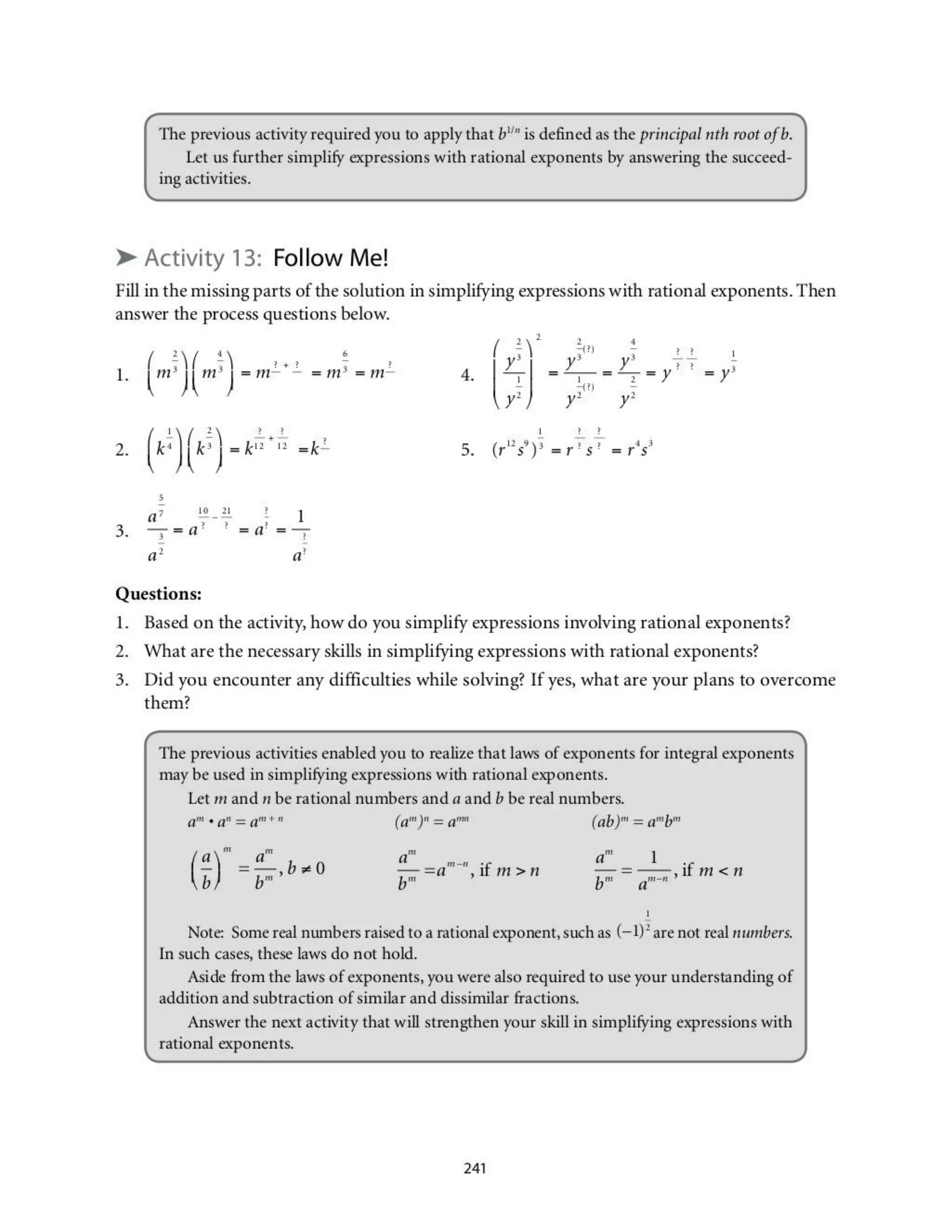 Grade 9 Math Module 4 - Zero Exponents, Negative Integral Exponents, Rational Exponents, and ...