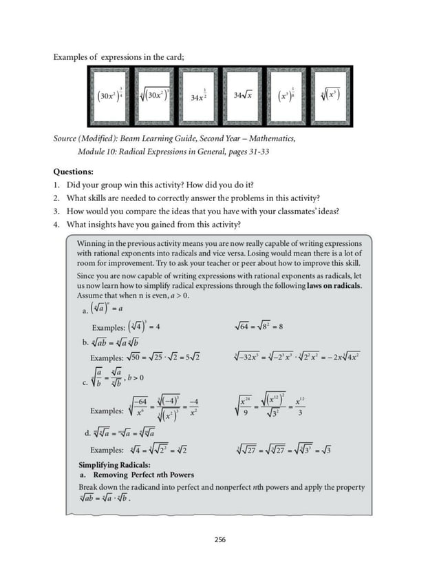 Grade 9 Math Module 4 - Zero Exponents, Negative Integral Exponents ...