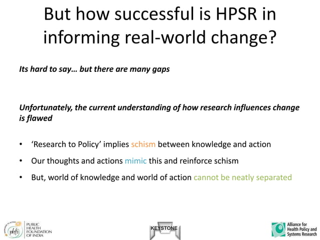 KEYSTONE / Module 4 / Slideshow 3 / Health Policy & System Research ...