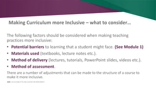 Module 4 towards an inclusive learning curriculum | PPT