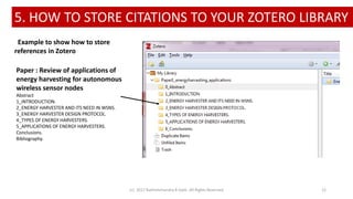 Writing research papers made easy using Zotero | PDF