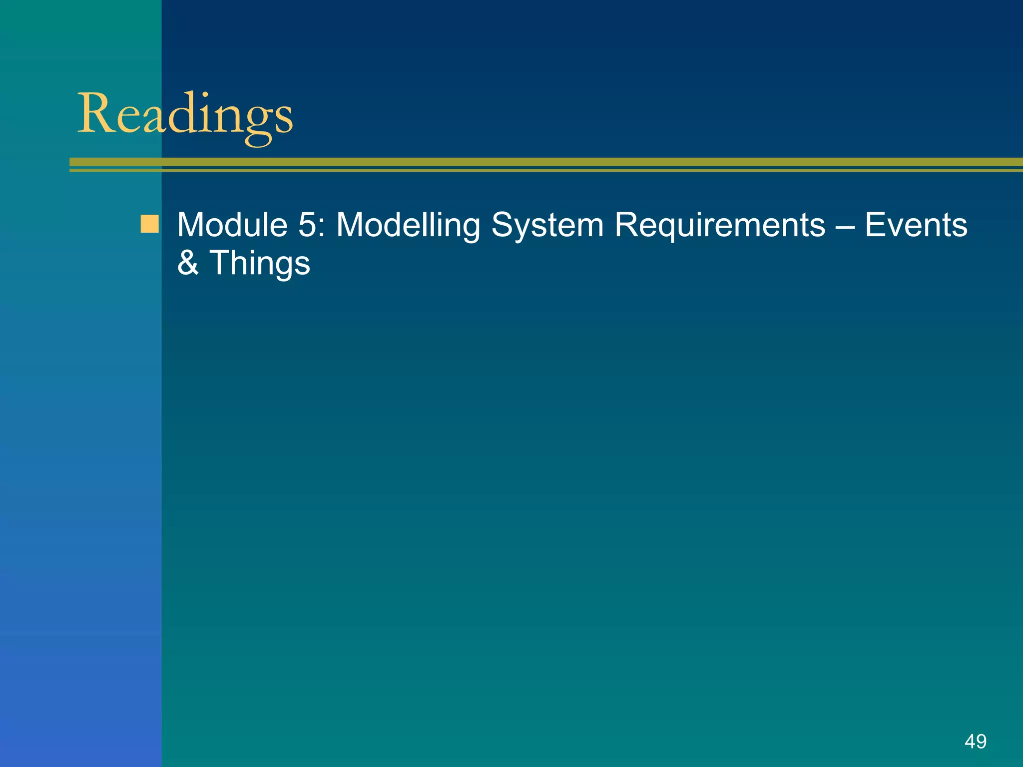Modelling System Requirements: Events & Things | PPT