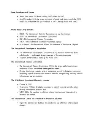 International Financial Institution, IMF, IBRD,IFC,IDA | DOCX