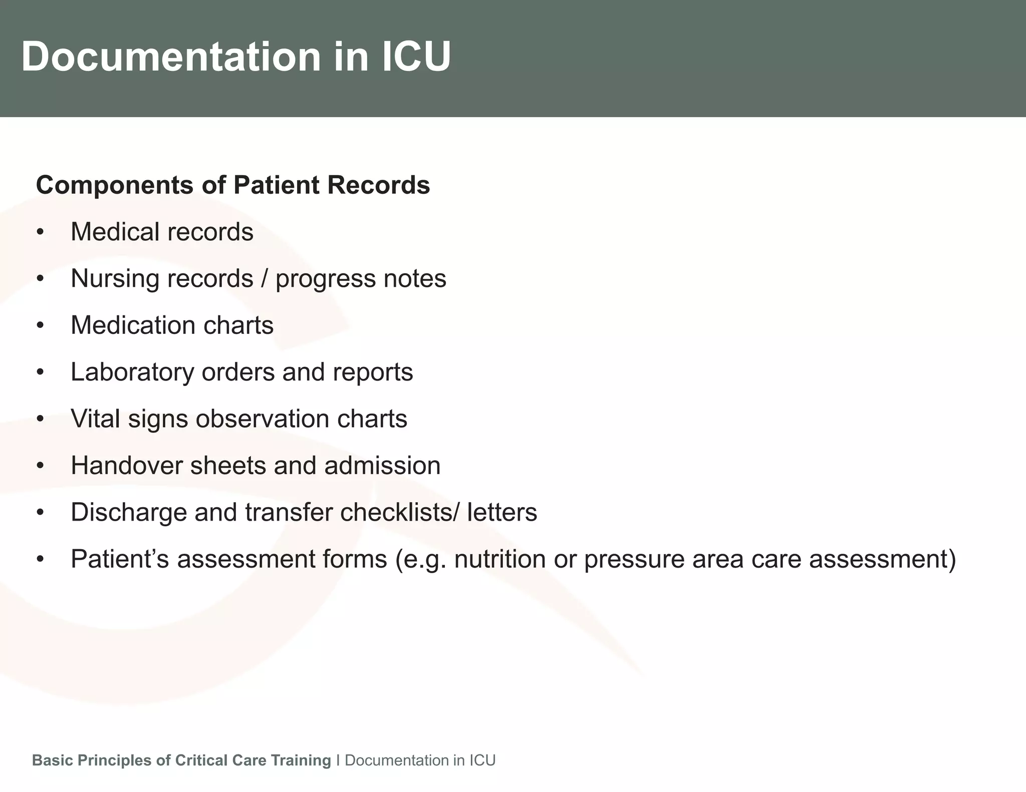 Module 5.1 Documentation in ICU | PPTX