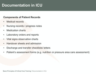 Module 5.1 Documentation in ICU | PPTX