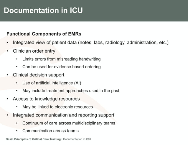 Module 5.1 Documentation in ICU | PPTX | Healthcare Industry | Industries