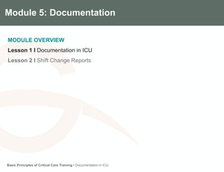 Module 5.1 Documentation in ICU | PPTX