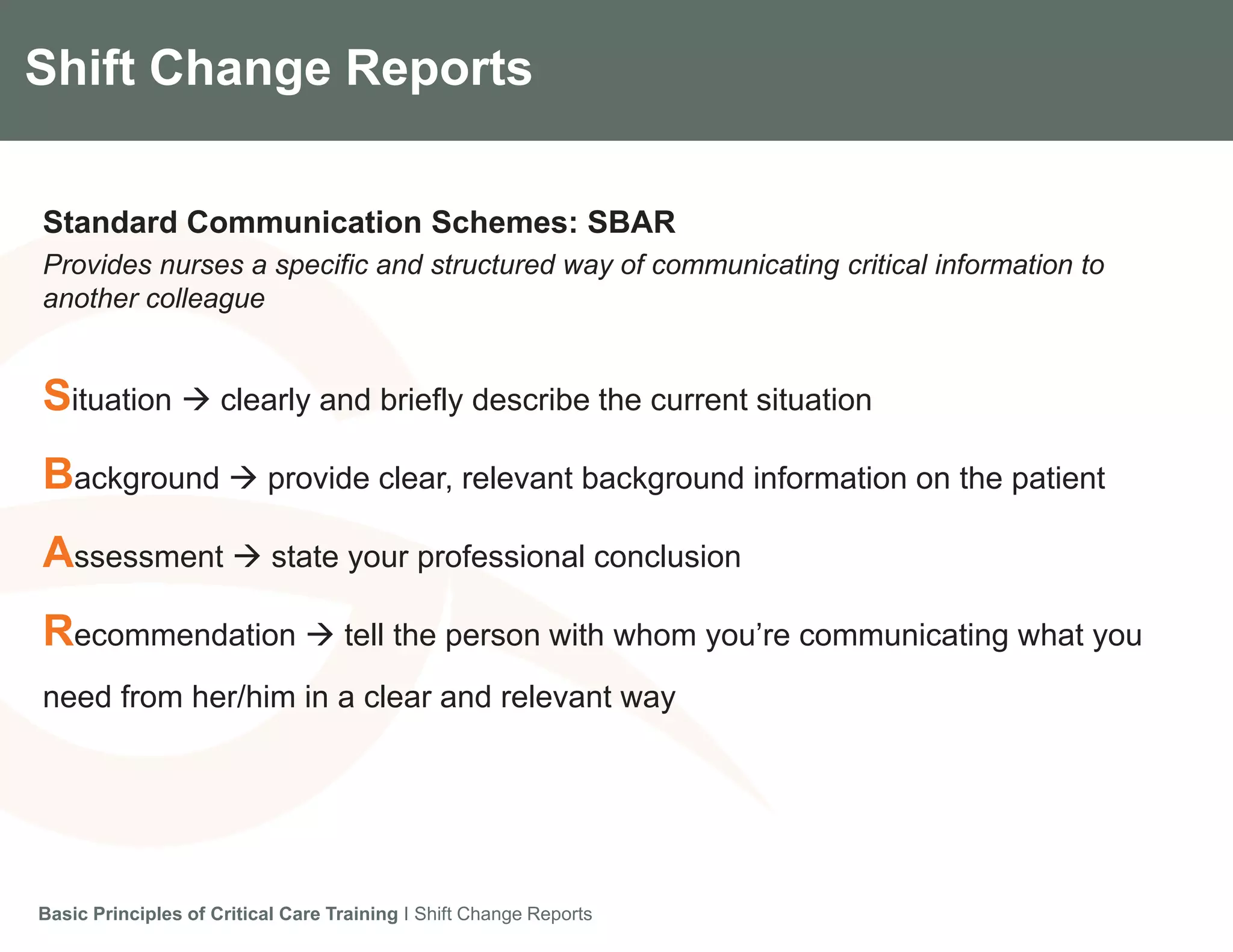 Module 5.2 Shift Change Reports | PPTX