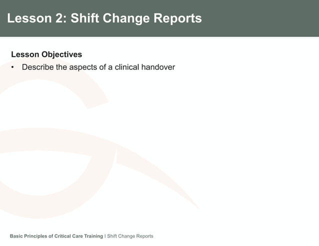 Module 5.2 Shift Change Reports | PPTX | Medical Tests | Medical Health