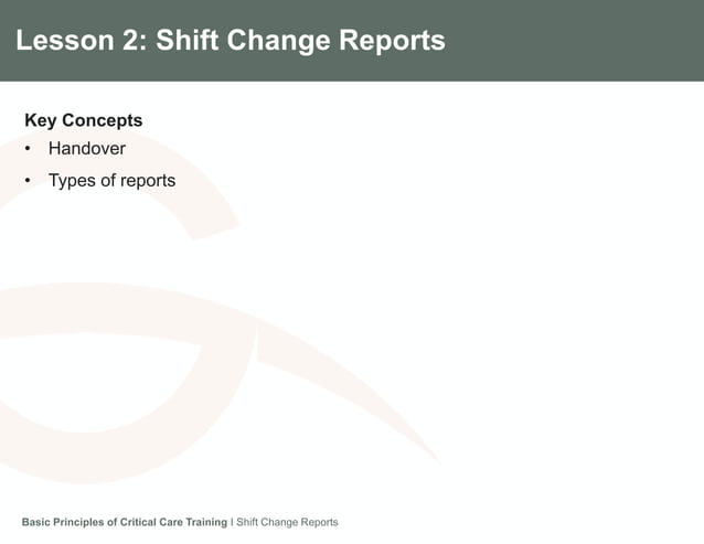 Module 5.2 Shift Change Reports | PPTX | Medical Tests | Medical Health