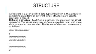 Module 5-Structure and Union | PPT