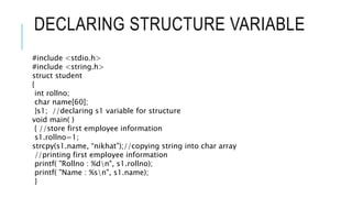 Module 5-Structure and Union | PPT
