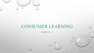 Module 5 Consumer Learning.ppt | Science