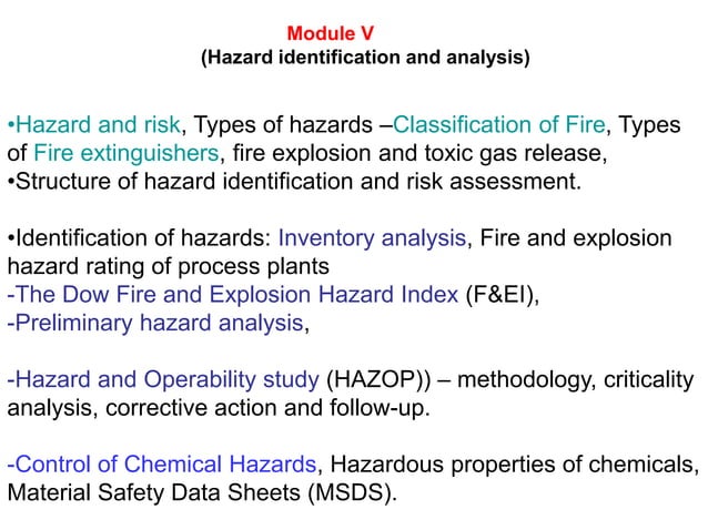 Hazard identification and analysis -Hazop | PPT