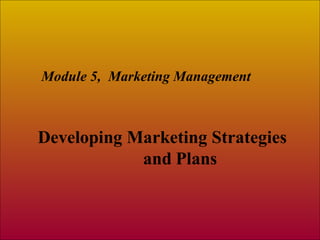 Module 5 marketing Strategies and plans.pptx