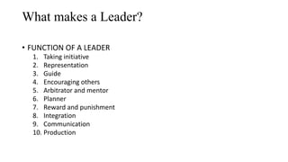 module 5.pptx. It is about the leaders and leadership | PPT