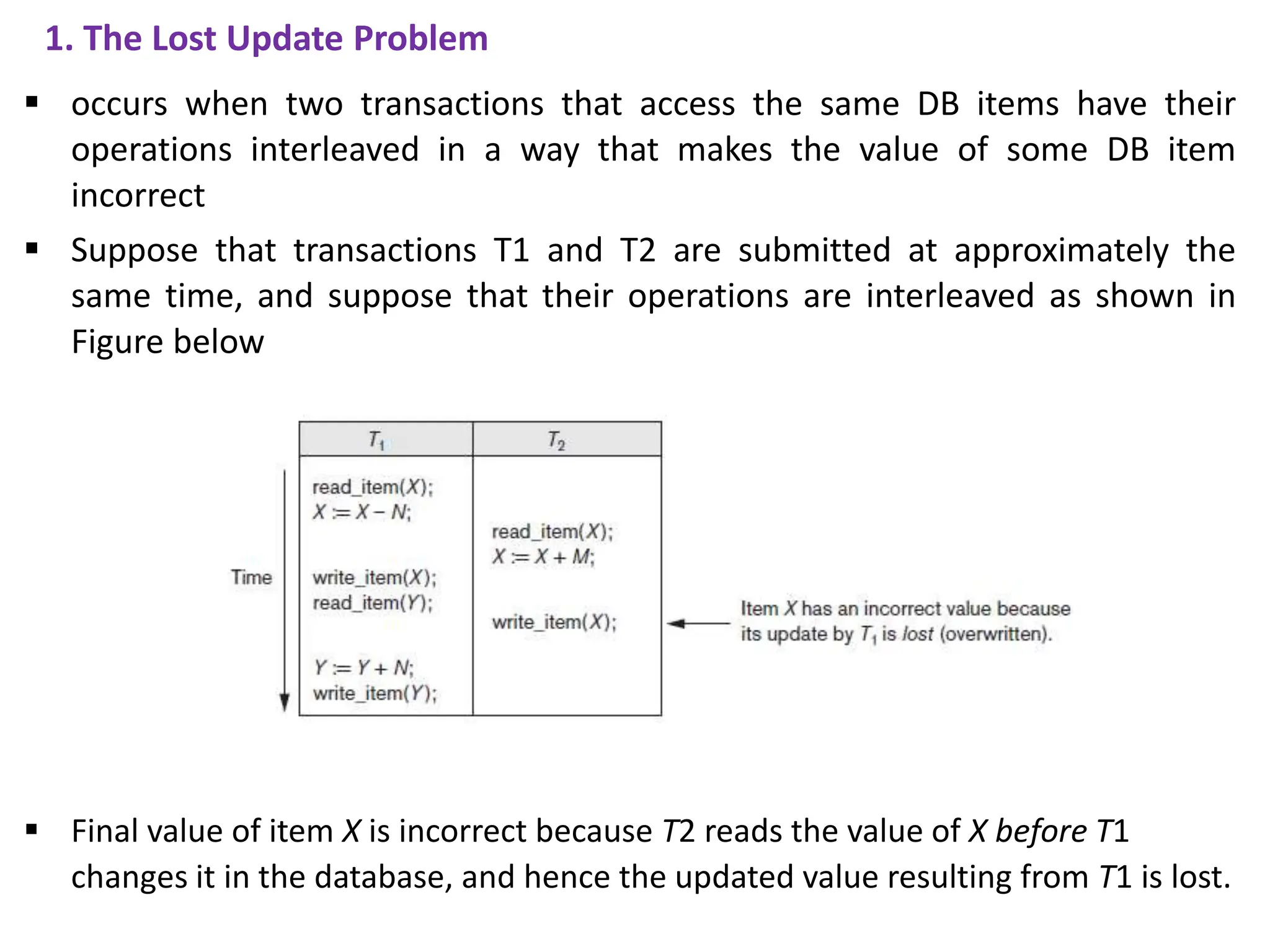 data base management system notes on concurrency control | PPT