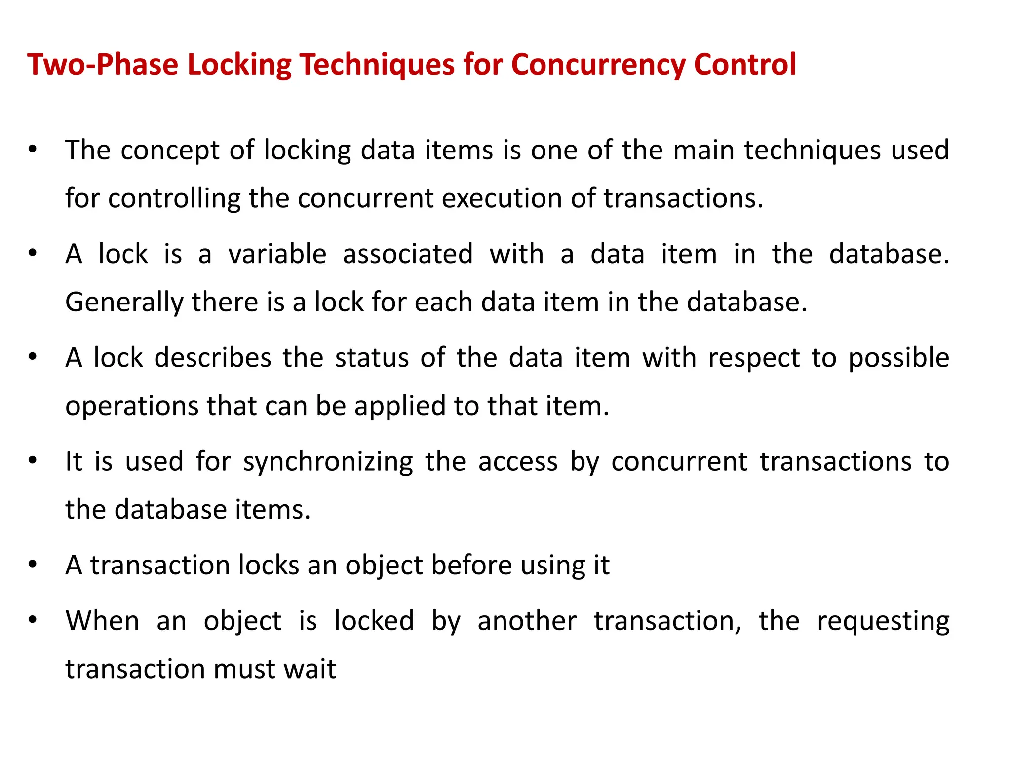 Transactions and concurrency control mechanisms in database management system | PPT