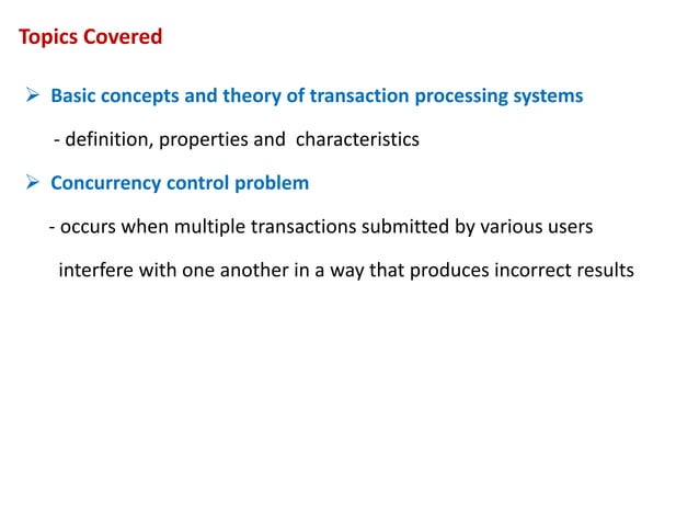 Transactions and concurrency control mechanisms in database management ... Transactions and concurrency control mechanisms in database management ...