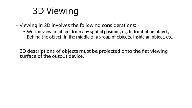 3D transformation and Curves in Computer Graphics | PPT