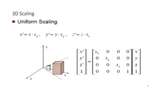 3D transformation and Curves in Computer Graphics | PPTX