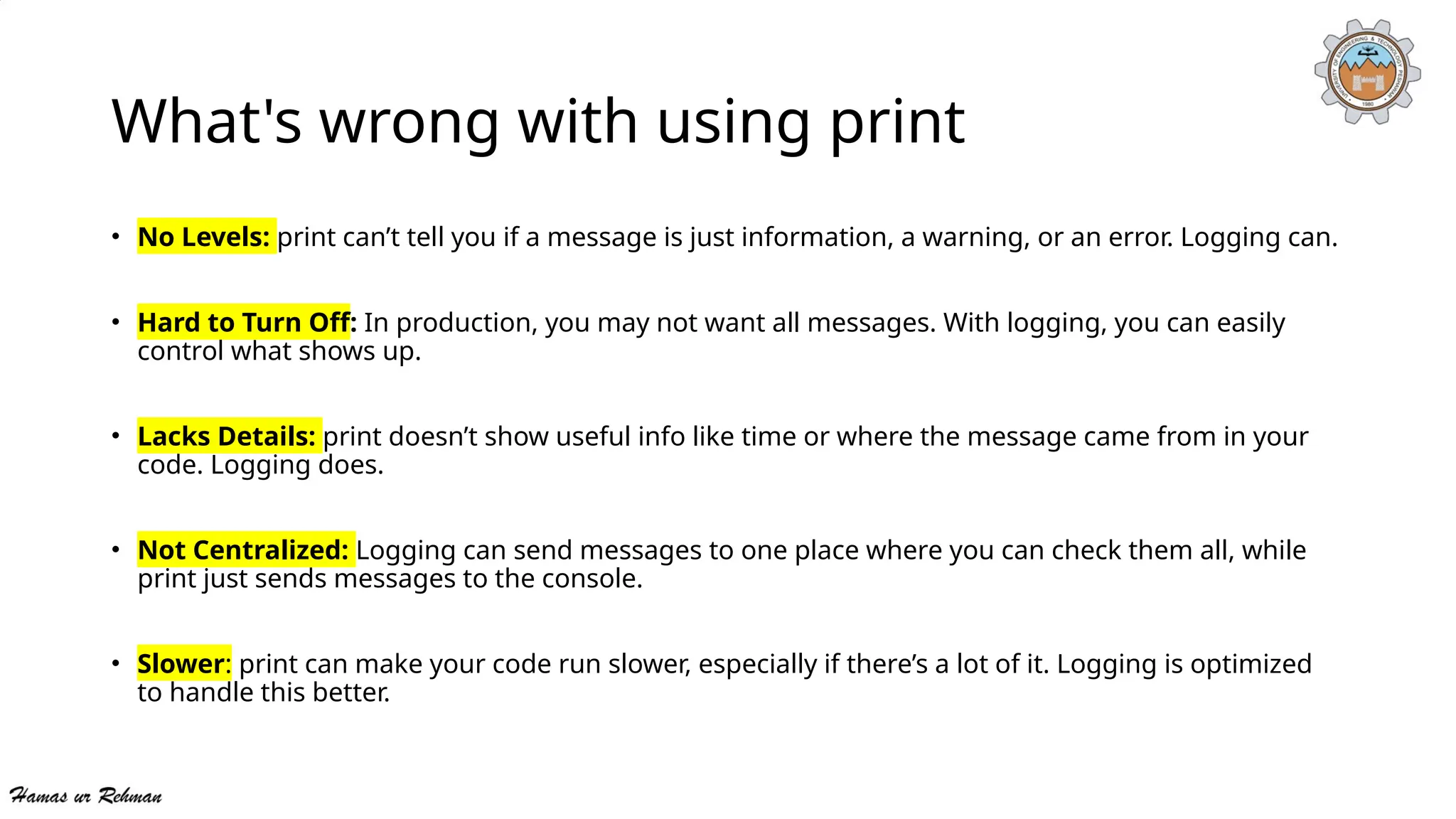 Module 5 logging and its uses ----------------------- | PPT