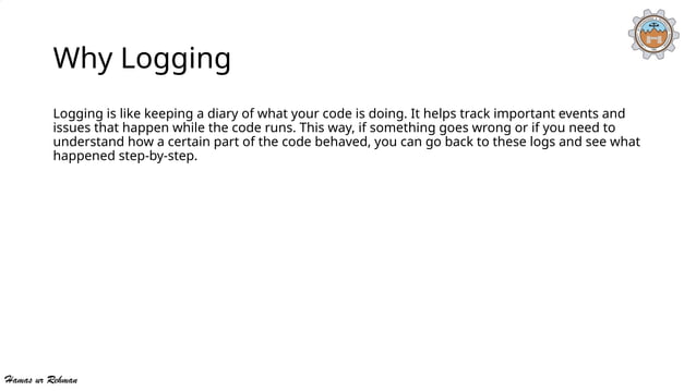 Module 5 logging and its uses ----------------------- | PPT