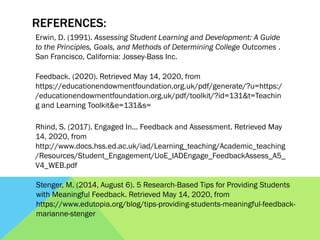 How To Give Feedback After an Assessment | PDF