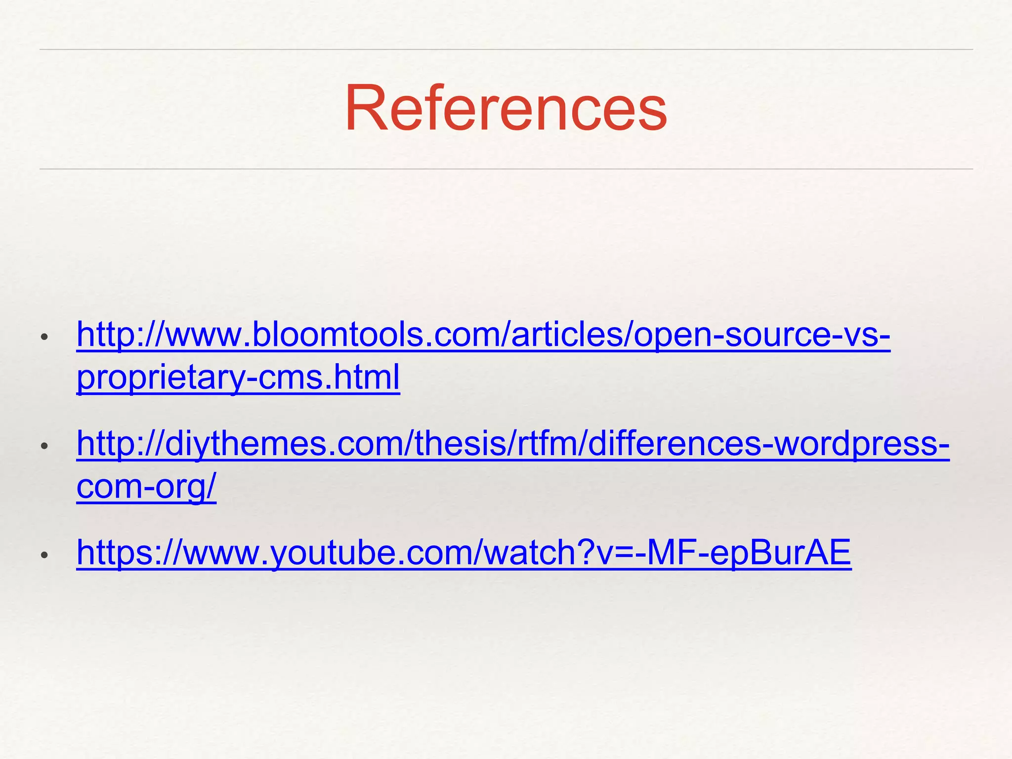 Module 5 - WCM system comparison | PPT