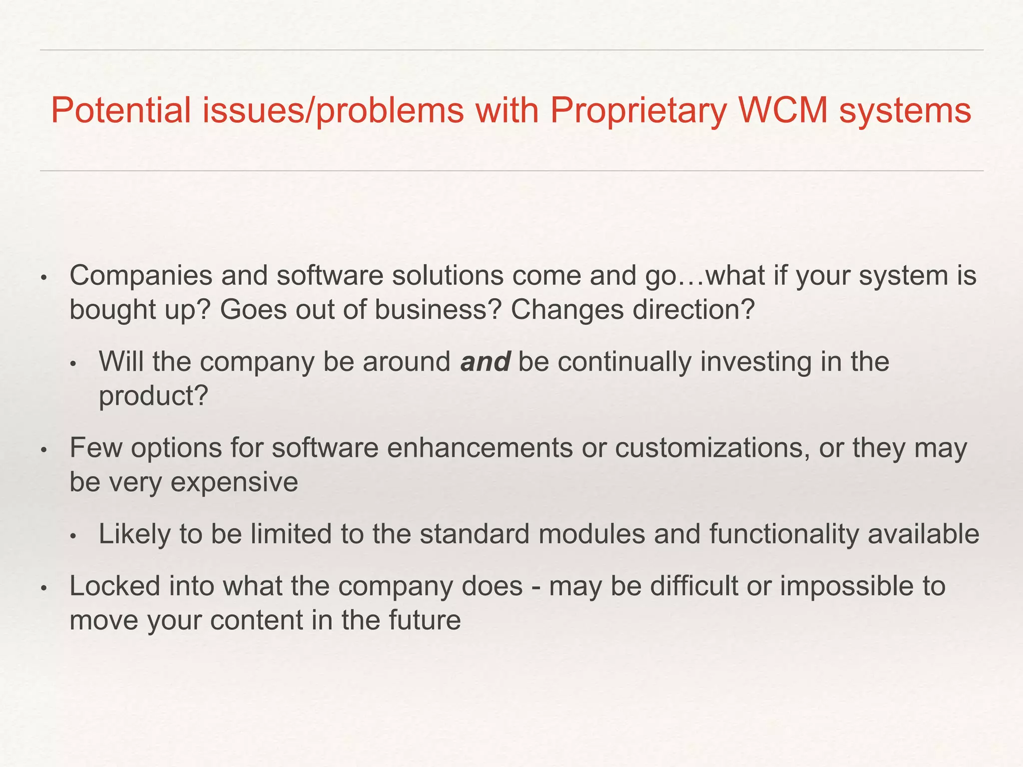 Module 5 - WCM system comparison | PPT