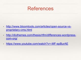 Module 5 - WCM system comparison | PPT
