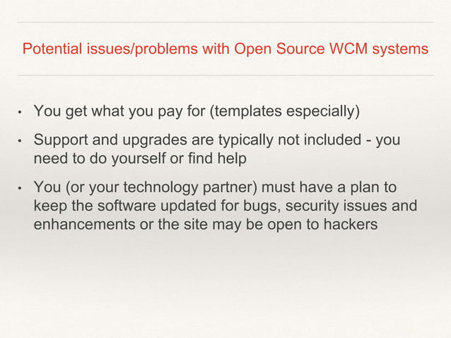 Module 5 - WCM system comparison | PPT