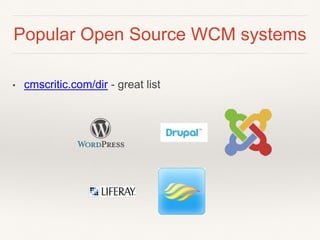 Module 5 - WCM system comparison | PPT