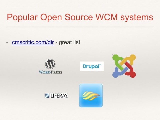 Module 5 - WCM system comparison | PPT