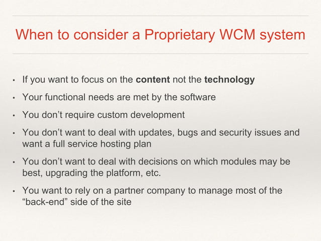 Module 5 - WCM system comparison | PPT